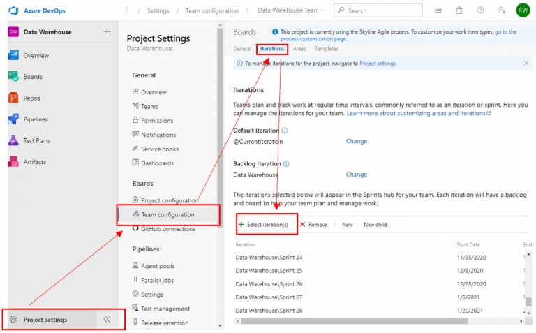 Getting Started with Azure DevOps - Setting up Sprints