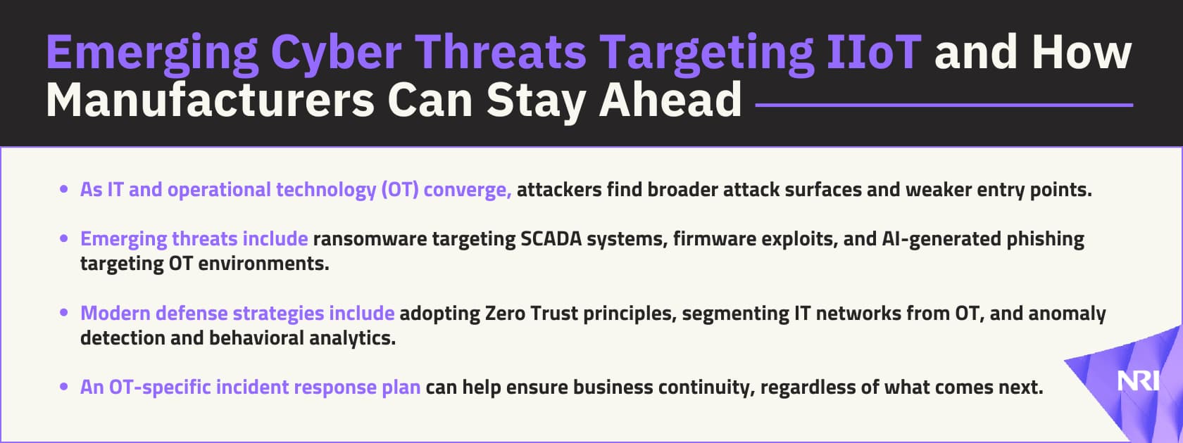 Emerging Cyber Threats Targeting IIoT and How Manufacturers Can Stay Ahead